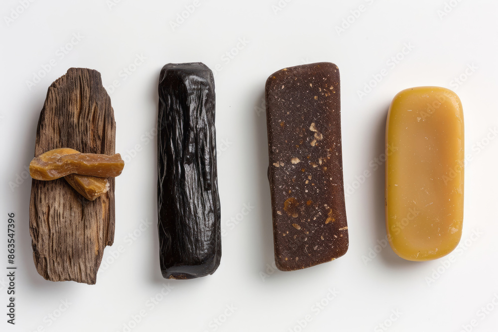 Displaying four types of caramel, both black and brown with a frequent ...