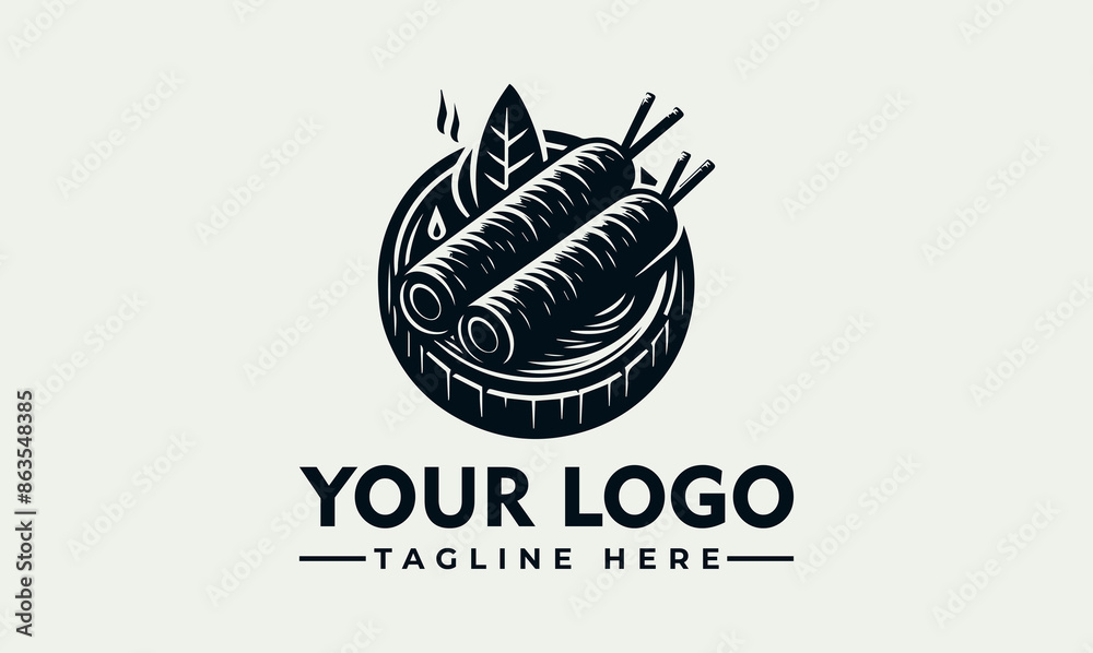 Lumpia Food Vector Logo Unleash the Flavor, Versatility, and Cultural ...
