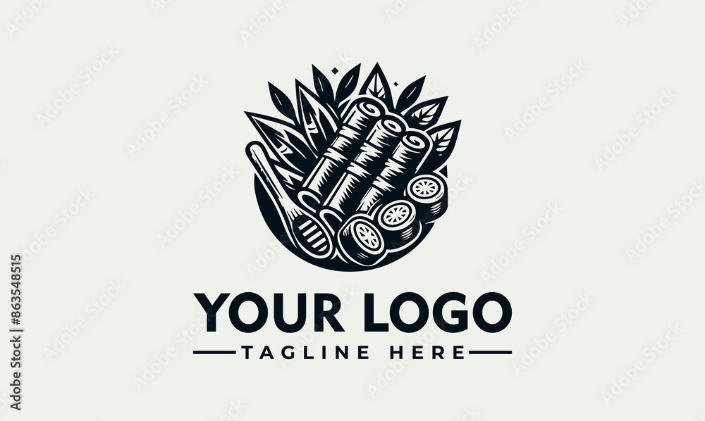 Lumpia Food Vector Logo Unleash the Flavor, Versatility, and Cultural ...