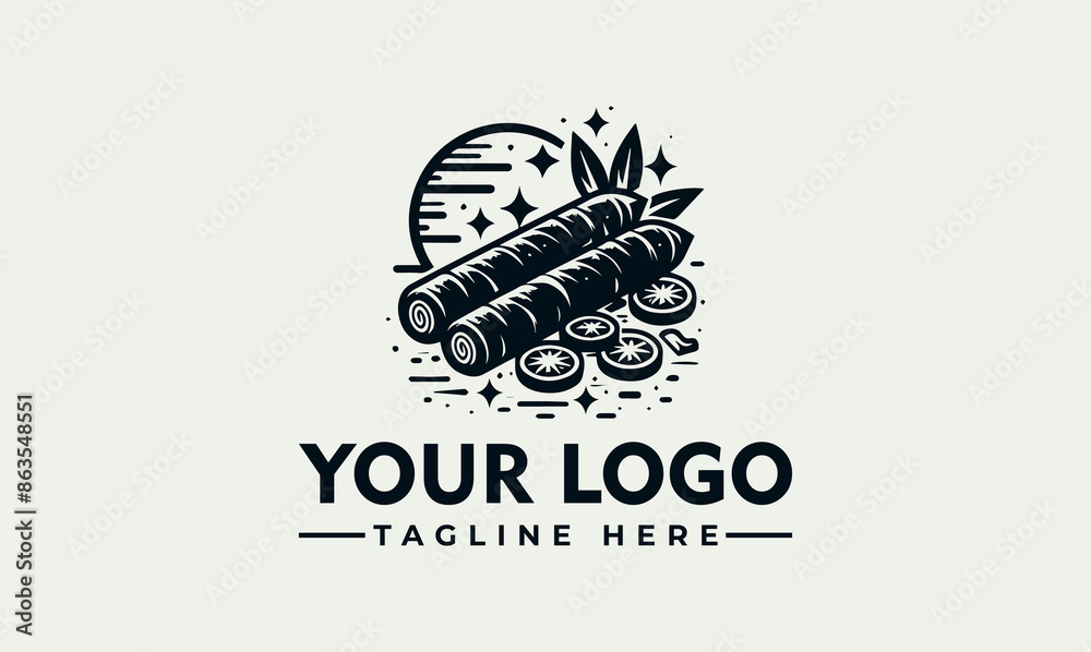 Lumpia Food Vector Logo Unleash the Flavor, Versatility, and Cultural ...