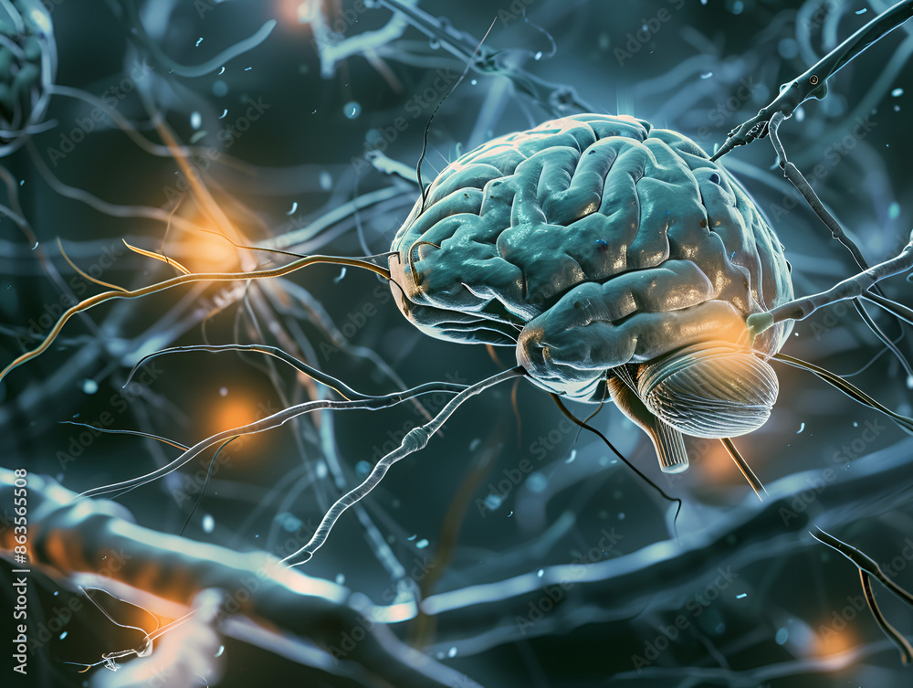 Human brain neurons Nervous system activity Machine learning, related ...