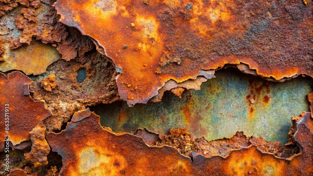 The heart of corrosion a close-up photo highlighting the destructive ...
