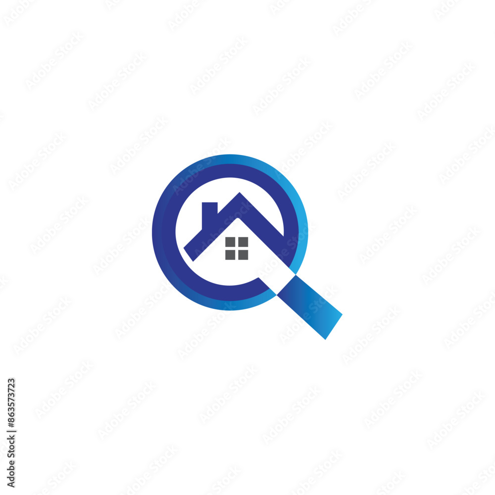 home inspection, Home inspection logo design vector. House inspector ...