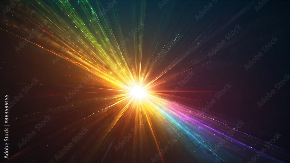 heavy lens flare light leak chromatic aberration overlay effect ...