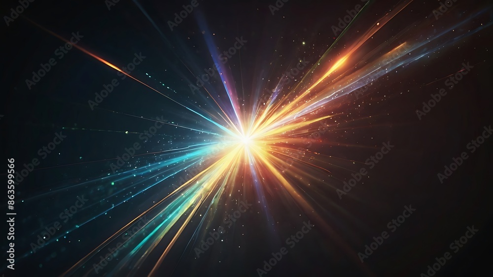 heavy lens flare light leak chromatic aberration overlay effect ...