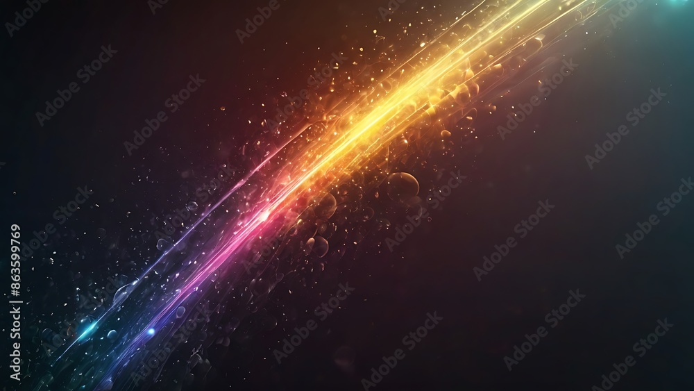 heavy lens flare light leak chromatic aberration overlay effect ...