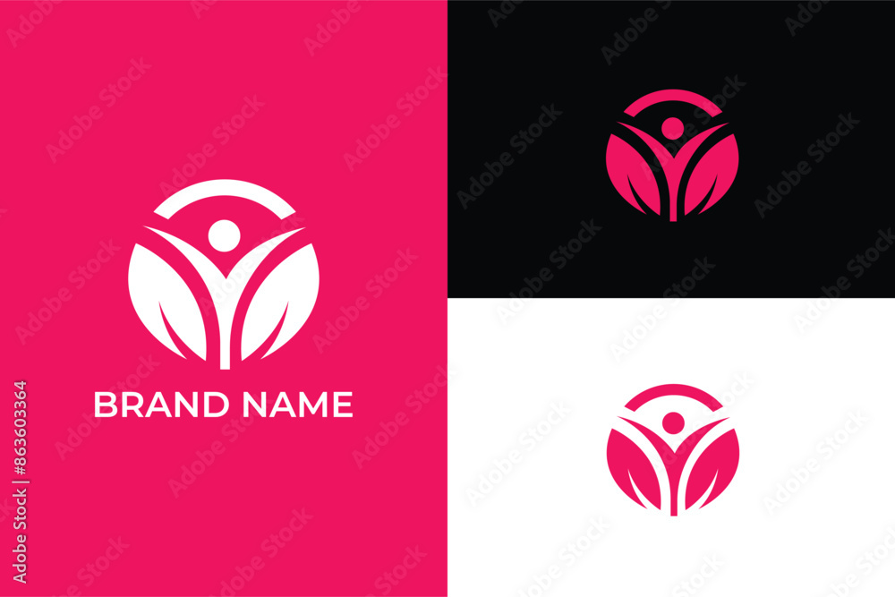 healthy logo, medical wellness logo, wellness logo circle, life logo ...