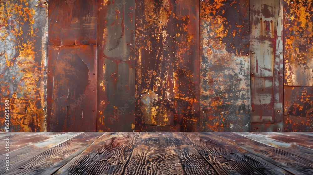 Old rusty zinc wall panel with rusty texture for background, Rusted ...