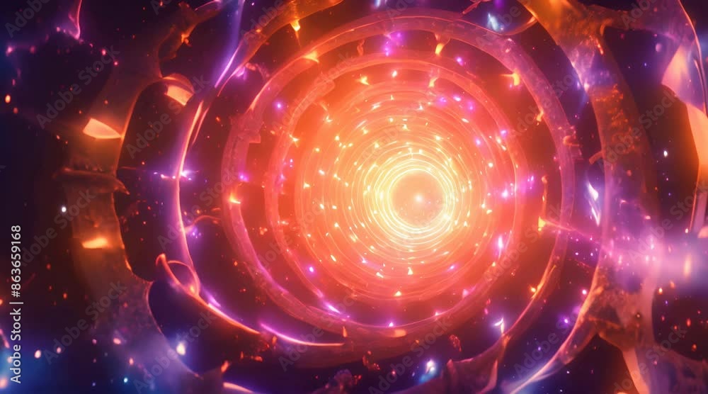 Spiral Galaxy Rotation Loop With Millions Of Stars - 4K Rotating Spiral ...