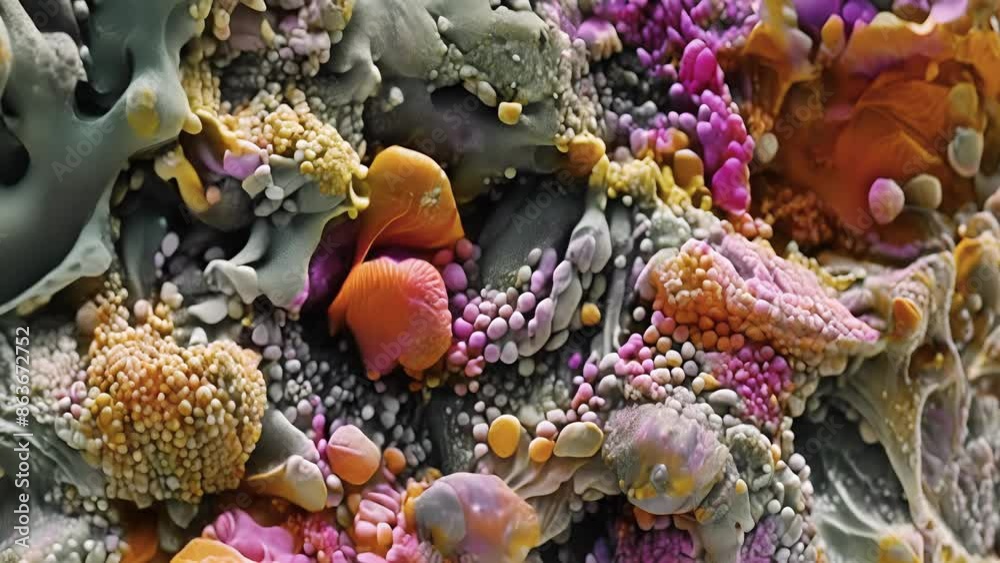 A transmission electron microscope animation of a cell revealing the ...