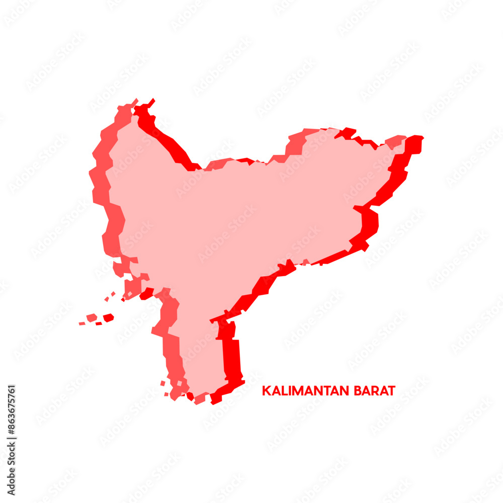 Kalimantan Barat Map - World Map International vector template ...