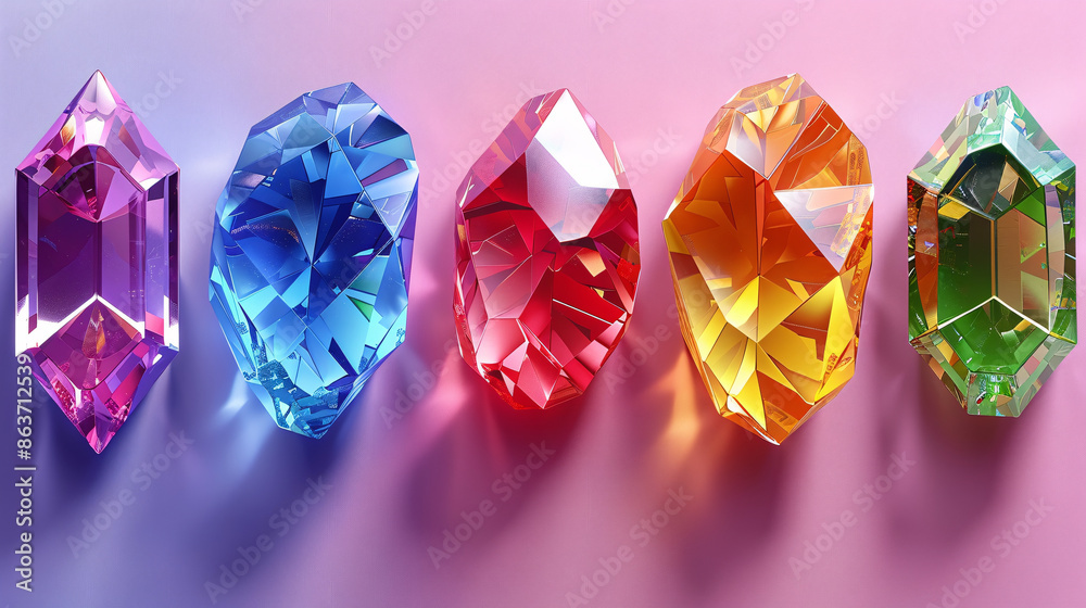 The Pride Flag has been redesigned into a set of precious gems, the ...