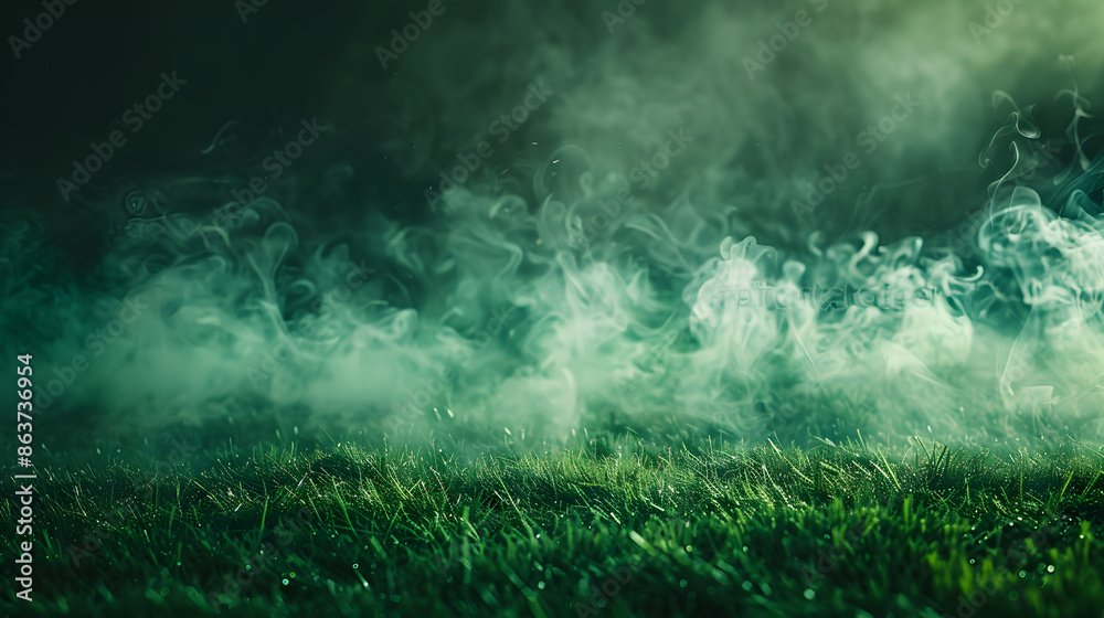 smoke grass green background dark ground light smell toxic black bad ...