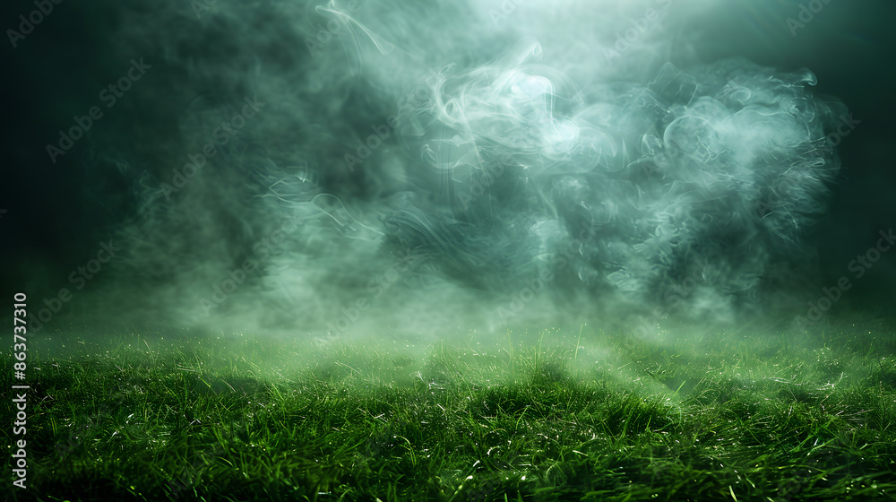 smoke grass green background dark ground light smell toxic black bad ...