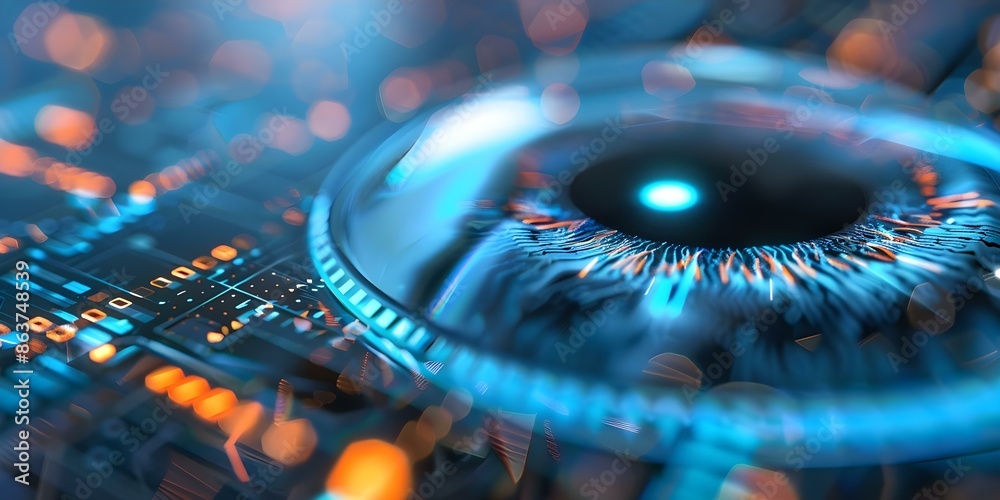 Cuttingedge biometric security features like iris and fingerprint ...