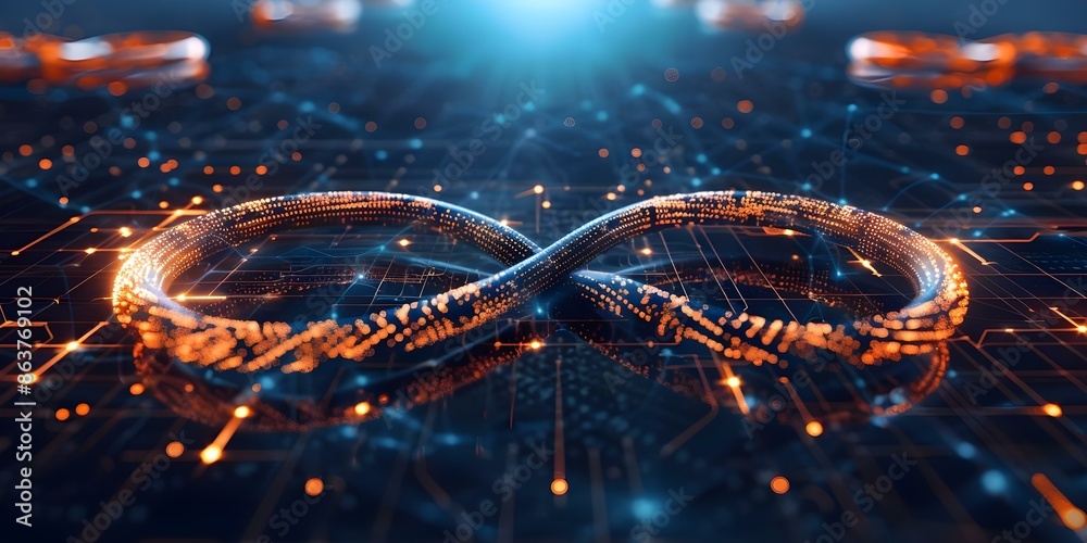 Interconnected DevOps and Web Development Operations in Infinity Symbol ...