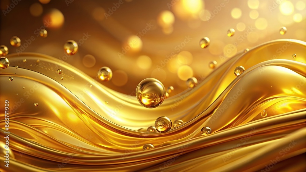 Abstract golden background with serum bubble gold background for ...