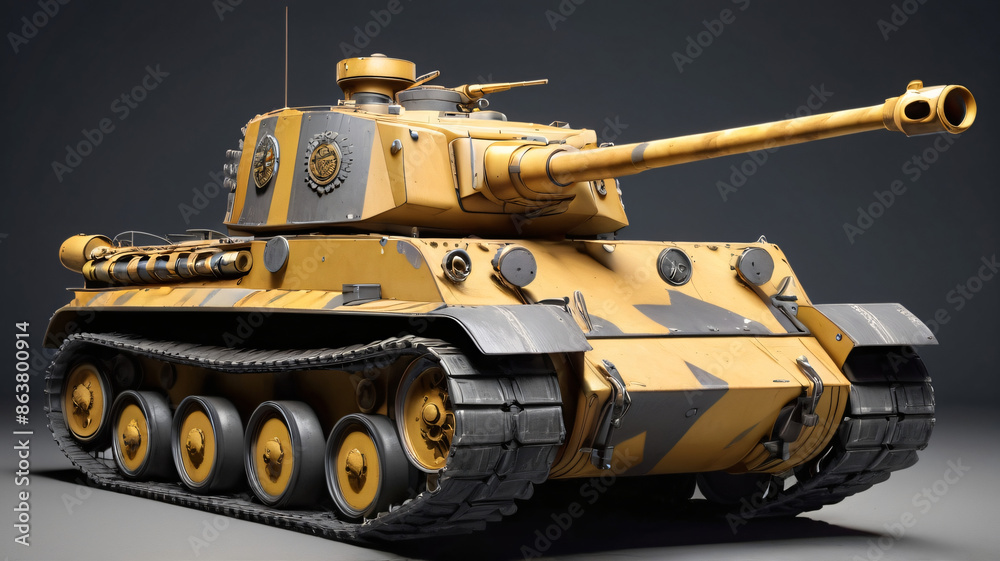 formidable German Tiger I tank, focusing on its massive turret and ...