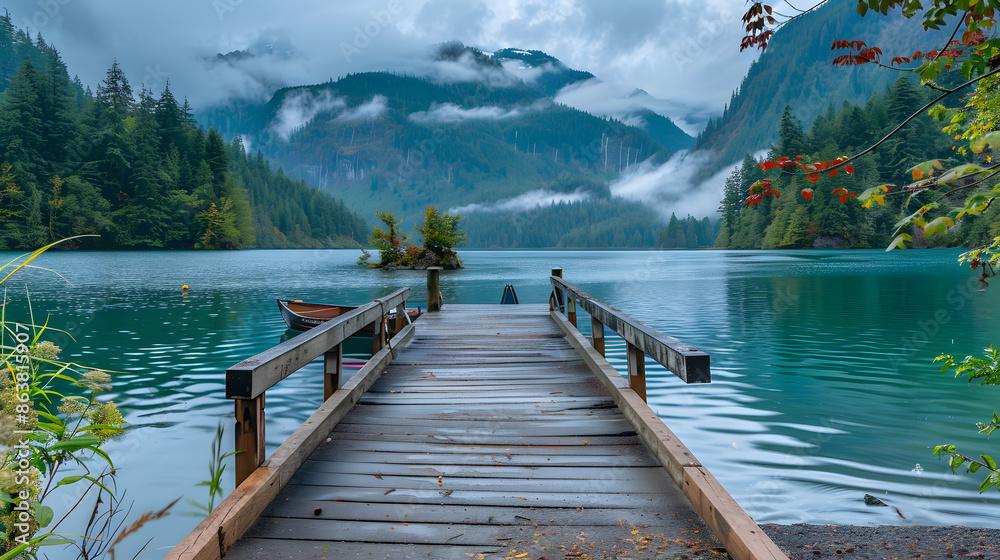 Boat accessible Thunder Point campground boat dock on Diablo Lake in ...
