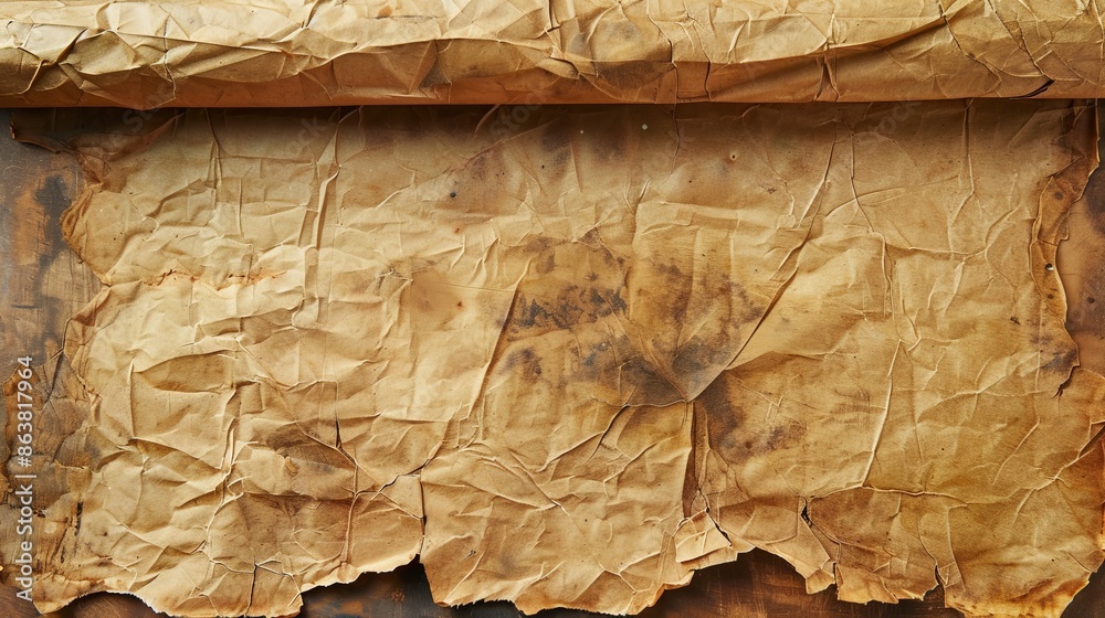 Paper scroll texture with rolled edges and historical manuscript look ...