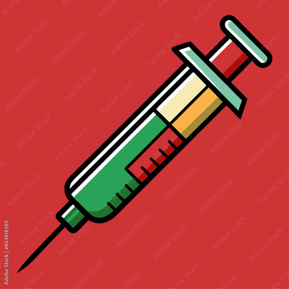 syringe clipart cartoon Illustration drawing Stock Vector | Adobe Stock