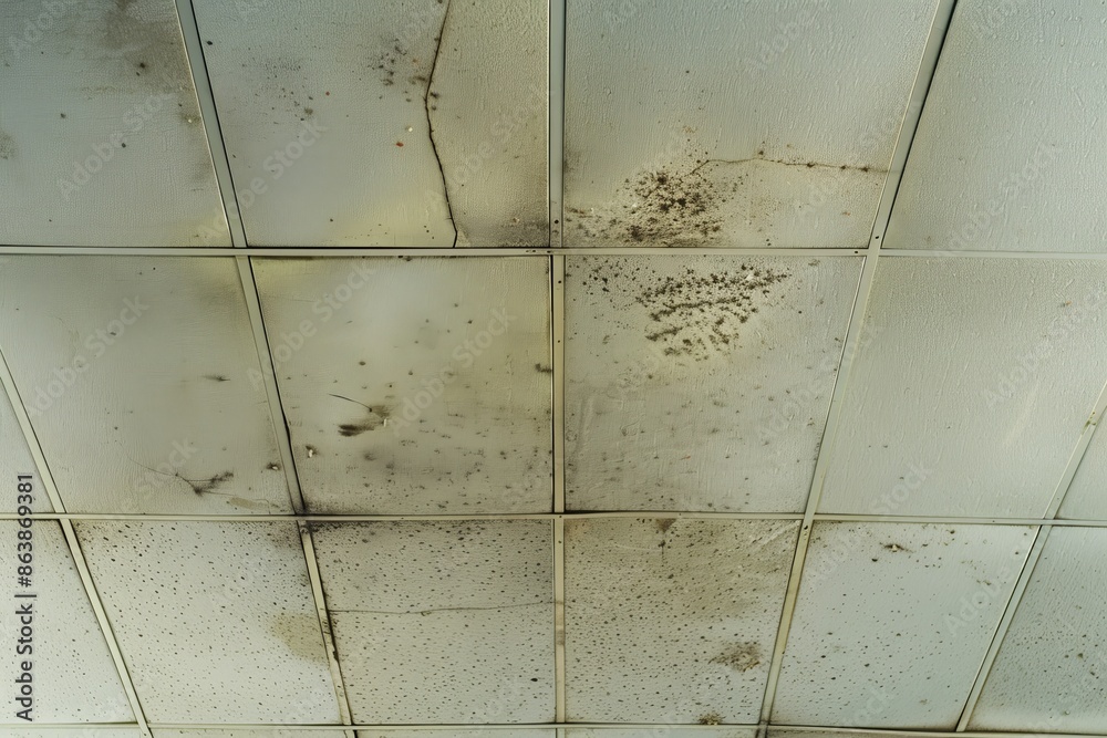 Mold on Ceiling Tiles: Document the growth of mold on ceiling tiles in ...