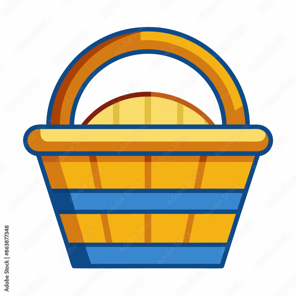 basket clipart cartoon Illustration drawing Stock Vector | Adobe Stock