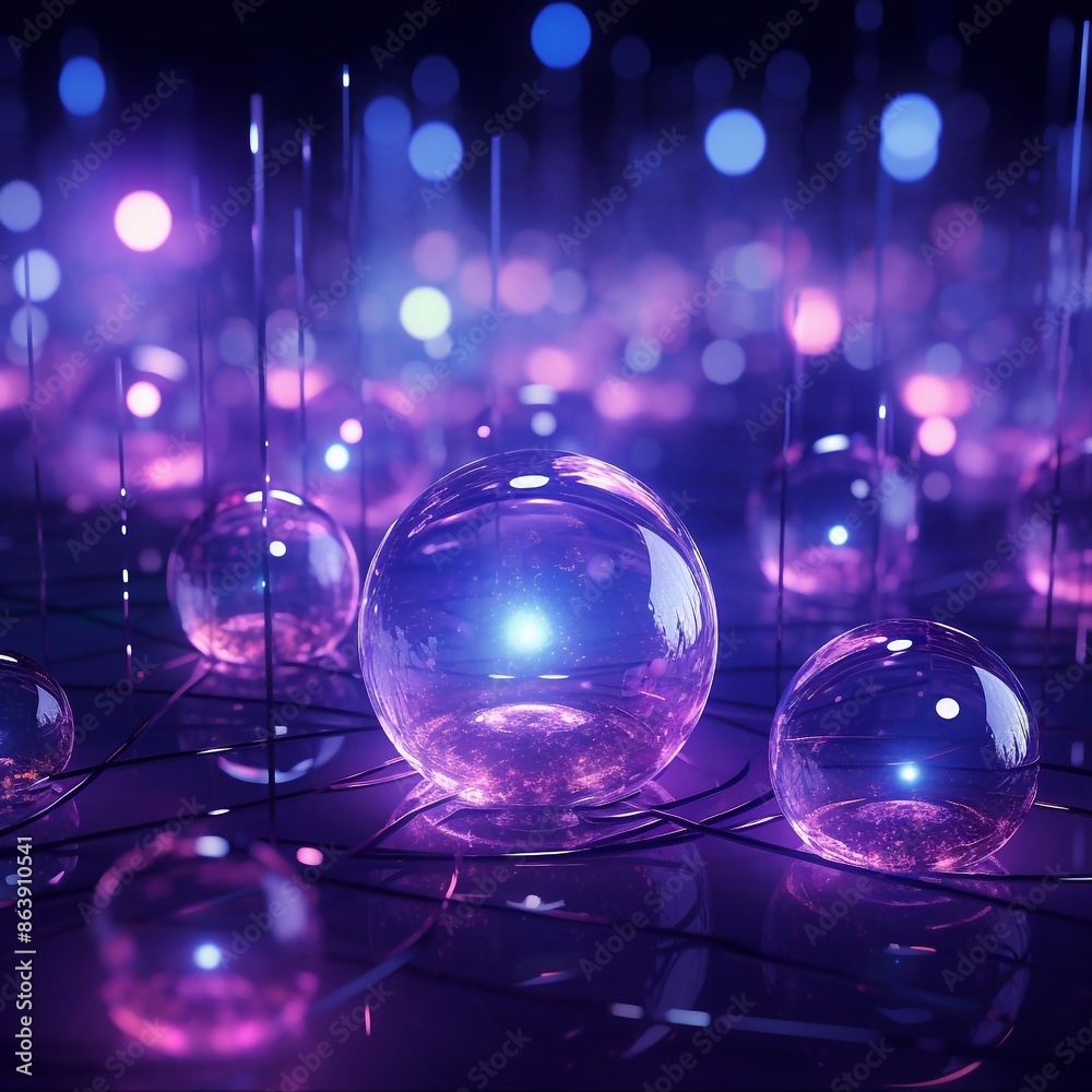 abstract art background, purple lights, photorealistic, highly detailed ...