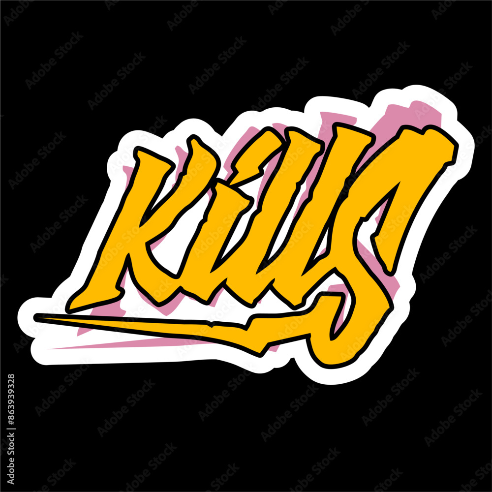 vector artwork illustration typography lettering text graffiti. Can be ...