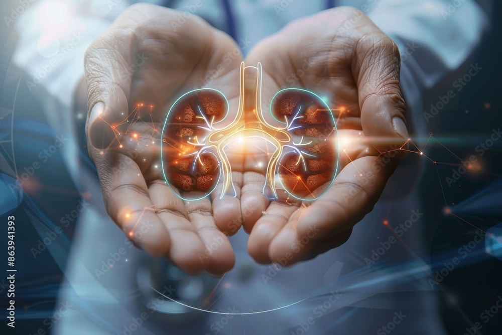 World Kidney Day. Doctor's hands holding healthy kidneys anatomy ...