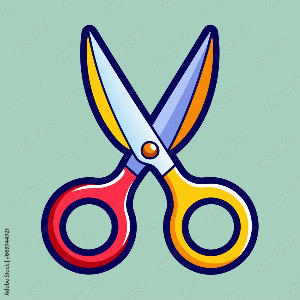 scissors clipart cartoon Illustration drawing Stock Vector | Adobe Stock