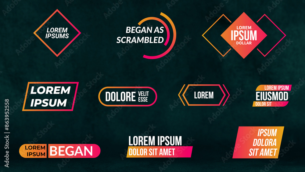 Modern Colorful Titles Stock Template | Adobe Stock