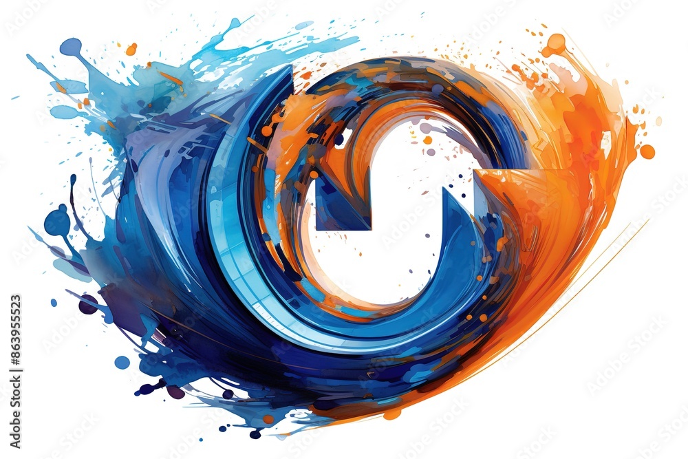 3d render of abstract art of surreal 3d letters uppercase and lowercase ...