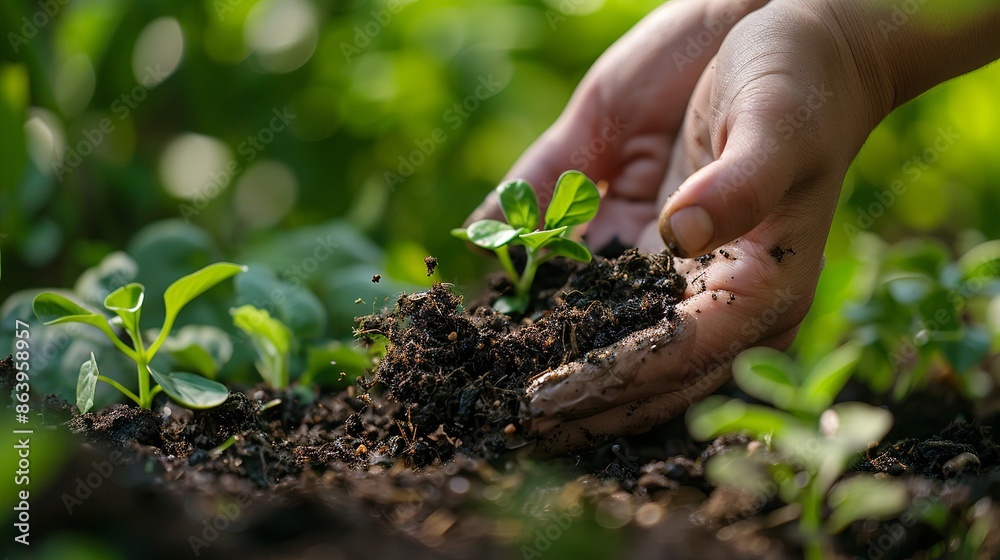Composting in gardens helps the soil. It's full of tiny creatures that ...