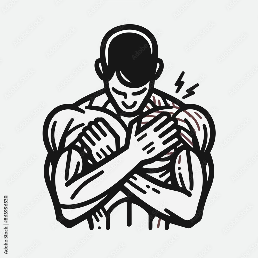 Fibromyalgia disease. Pain and sensitivity in the muscles that spreads ...