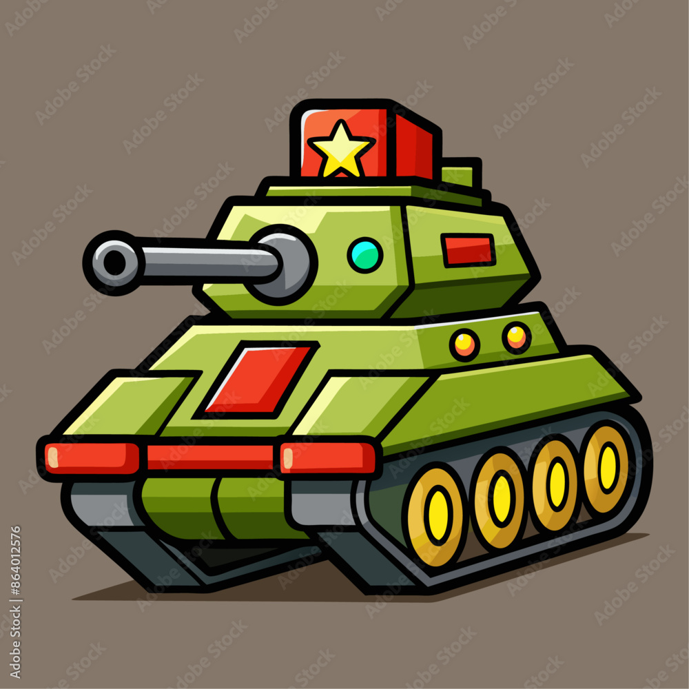 tank clipart cartoon Illustration drawing Stock Vector | Adobe Stock