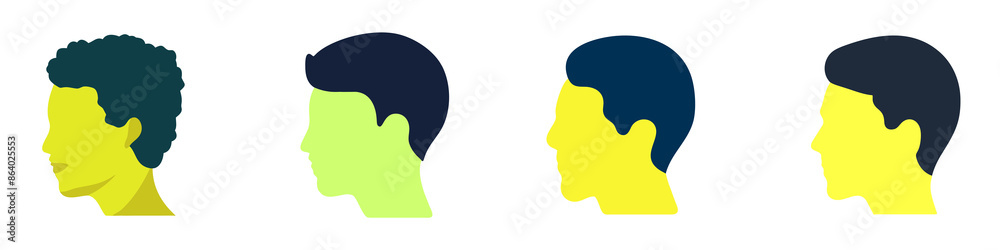 Transparent human face profile images isolated background PNG file ...