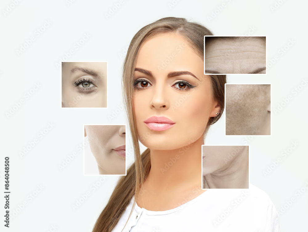 Signs of skin aging,signs of premature aging, Wrinkles and fine lines ...