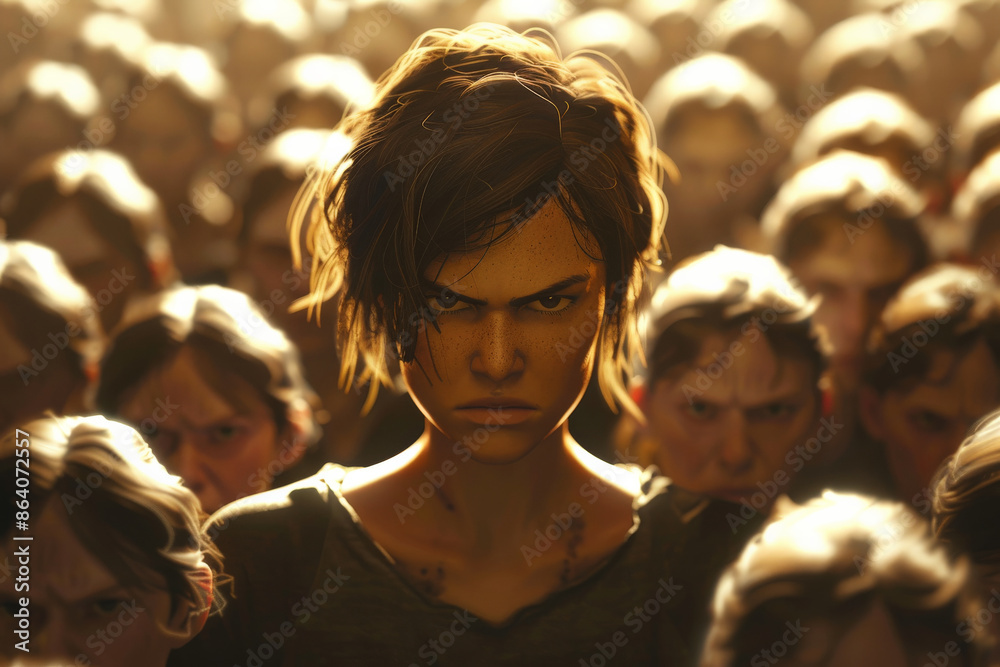 Amid a dystopian crowd, an angry woman stands out as a unique leader ...
