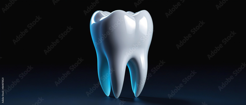 Realistic human tooth sowcasing Its complex structure and natural ...