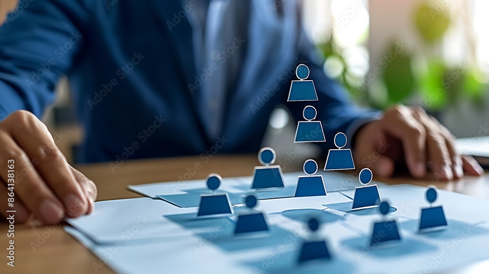 Organizational Structure: Wooden Figurines Representing a Company ...