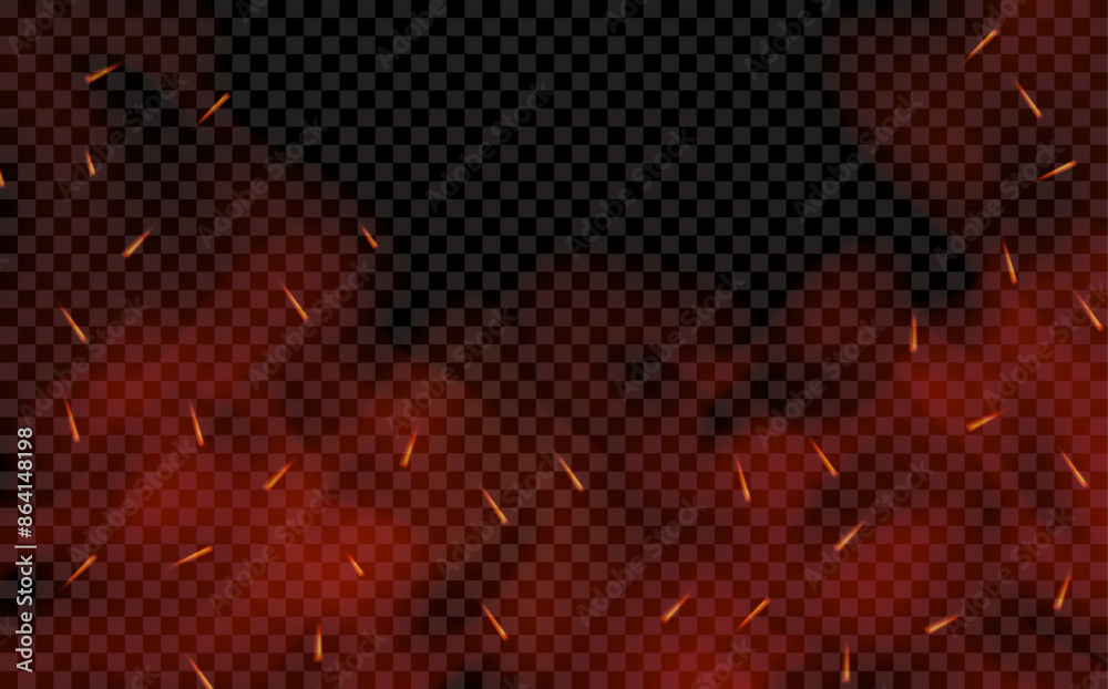 Background with fire, 3d flames effect. Sparks are realistic. Hot Blaze ...