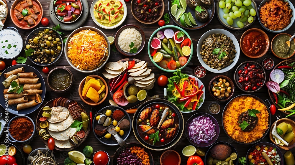 Collage of diverse culinary dishes from around the world, showcasing ...