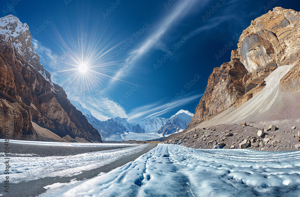 Majestic Drang Drung Glacier in Zanskar Valley, Ladakh, India with ...