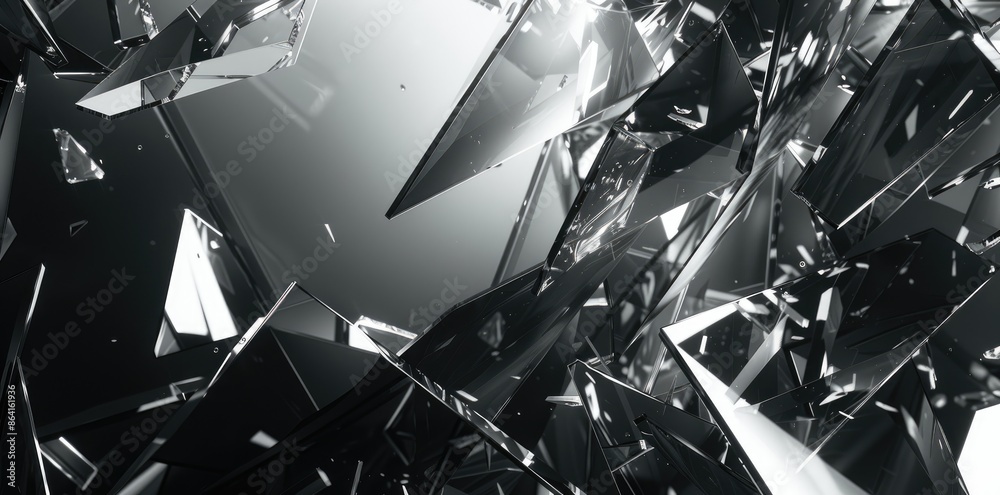 High-resolution image of microscopic diamond particles, displaying ...