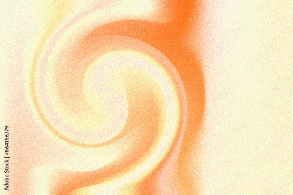 Abstract orange, yellow gradient with grain texture, swirl glowing ...