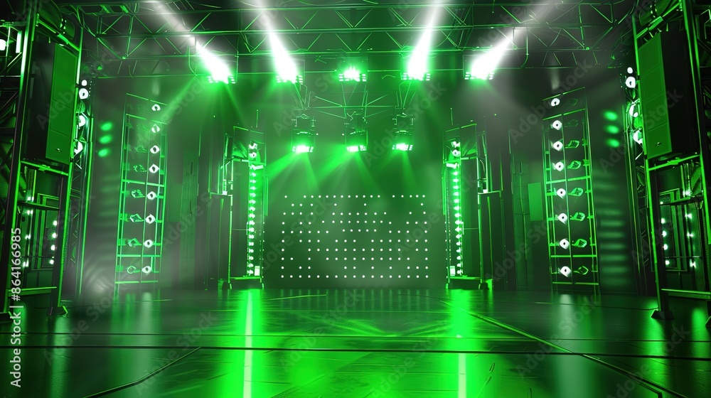 Electronic Stage with Daz3D Style Lights, Nu Group Design, Horizon ...