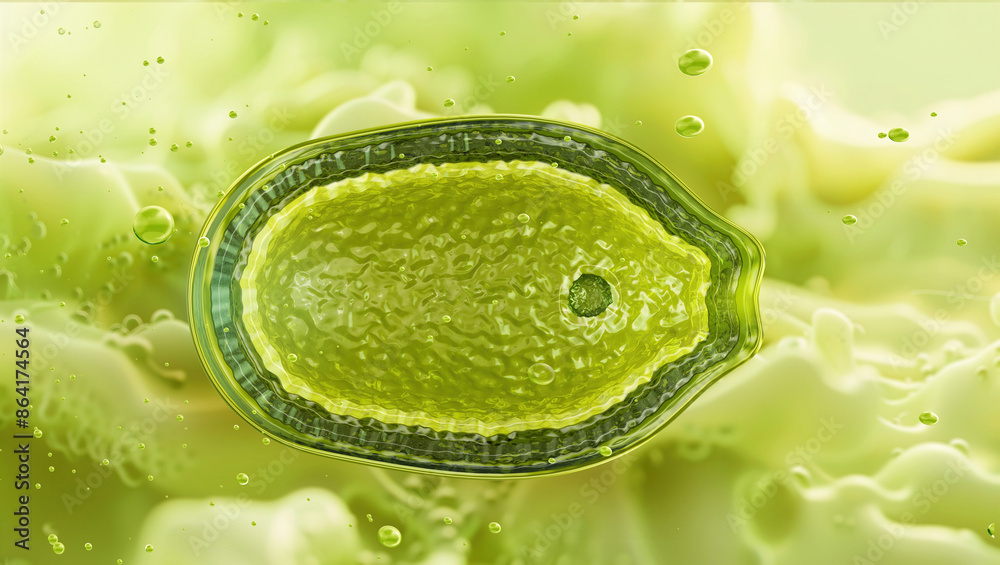 Pandoravirus 3D science illustration. Giant virus structure, showcasing ...