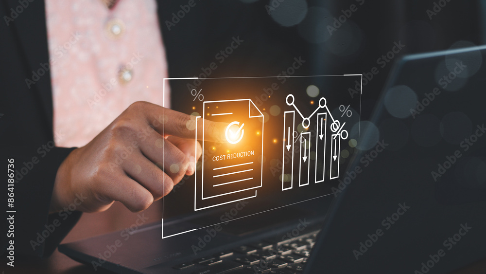 Cost reduction Concept. Cost reduction business finance concept on ... Cost reduction Concept. Cost reduction business finance concept on ...