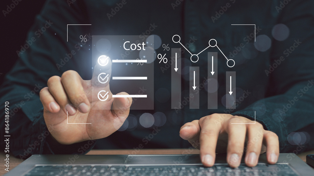 Cost reduction Concept. Cost reduction business finance concept on ... Cost reduction Concept. Cost reduction business finance concept on ...